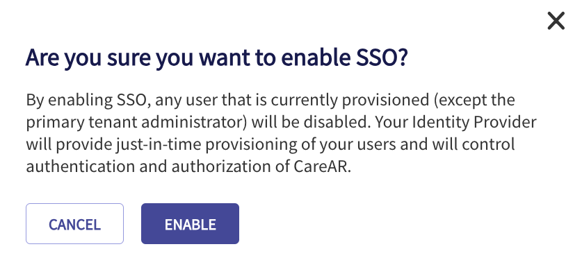 Single Sign-On (SSO) – CareAR Help Center